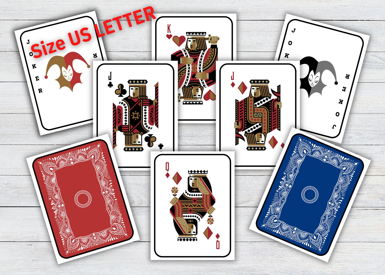 Playing Cards, Printable Playing Cards, Poker Deck, Playing Cards ...