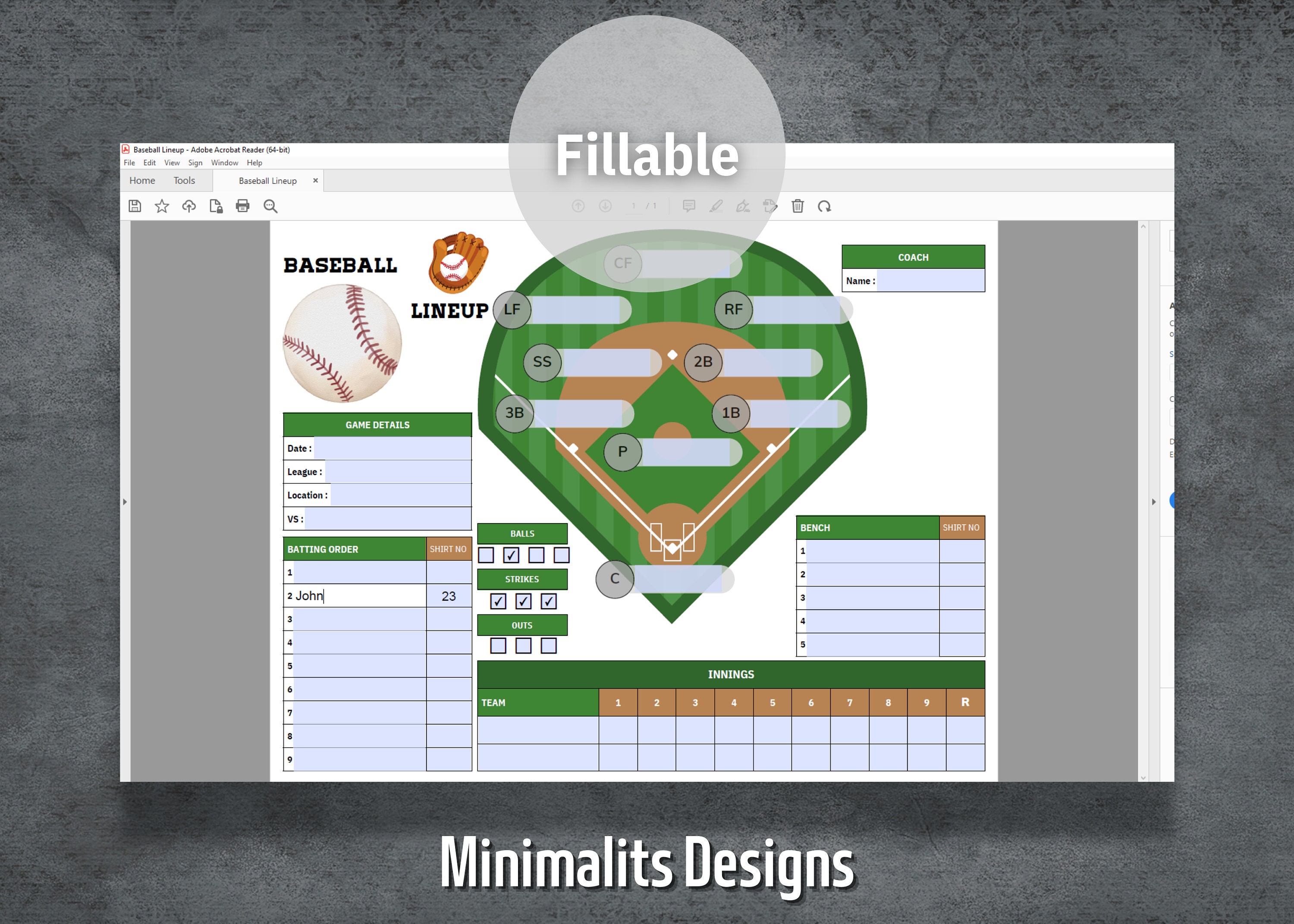 Baseball Lineup, Baseball Lineup Maker, Baseball Game Day Strategy ...