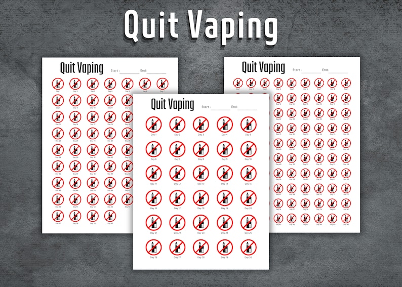 Quit Vaping Challenge, Printable No Vaping Challenge, Stop Vaping ...