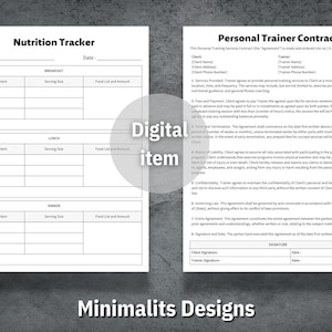 Personal Trainer Sheet, Personal Training Program Template, Fitness ...