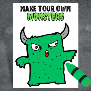 Make Your Own Monsters, Halloween Activities, Printable Coloring Pages ...