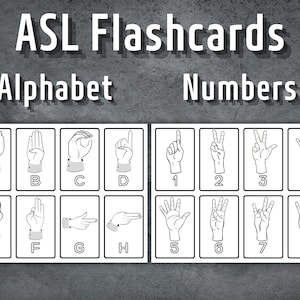 ASL Flashcards, Preschool Flashcards, Printable Montessori Cards, Sign ...