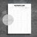 Activity Log, Follow-up Template, Activity Tracker, Daily Activities ...