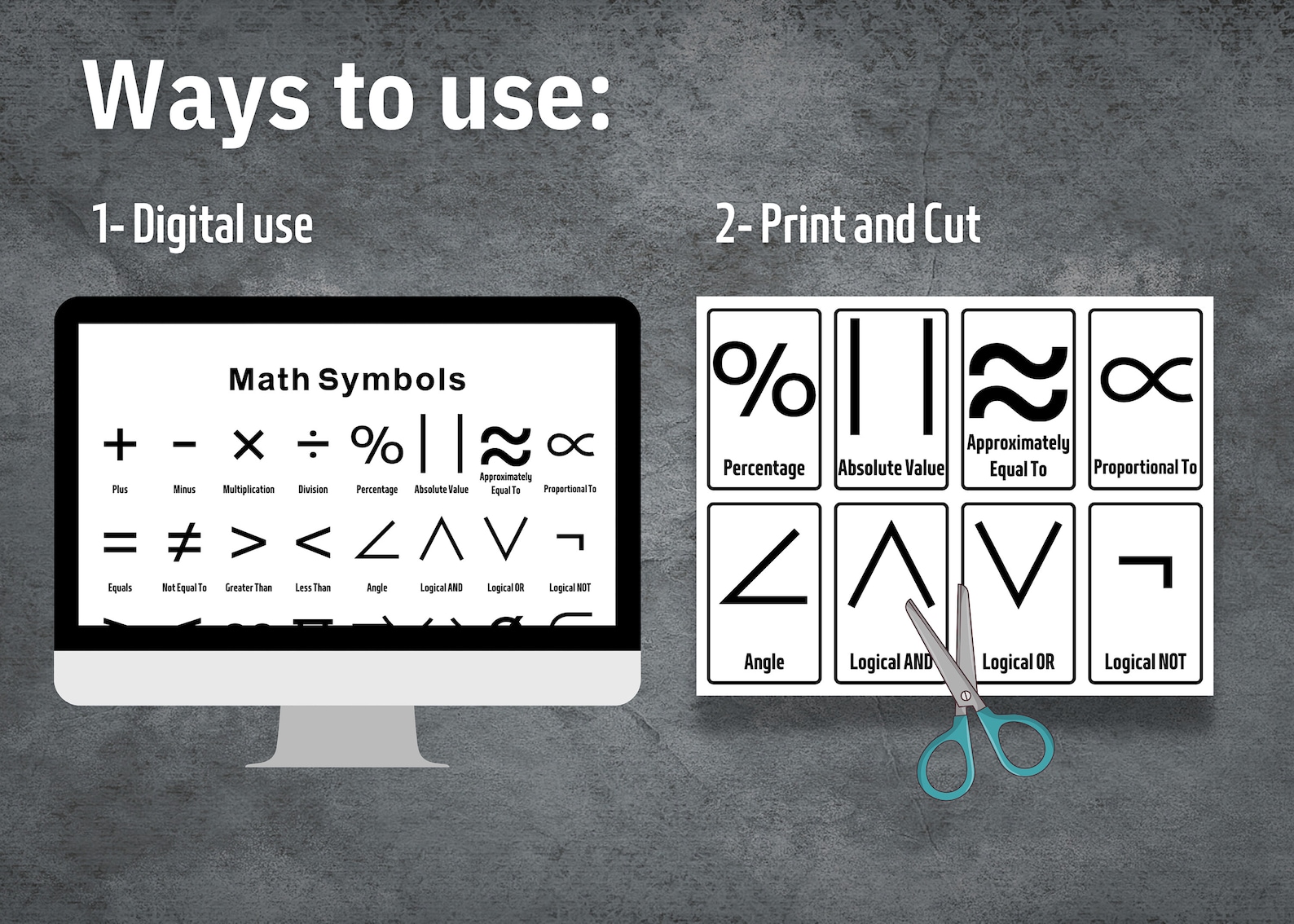 Math Symbols Flash Cards, Nomenclature Cards, Printable Math Symbols ...