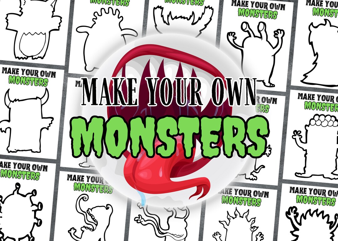 Make Your Own Monsters, Halloween Activities, Printable Coloring Pages ...