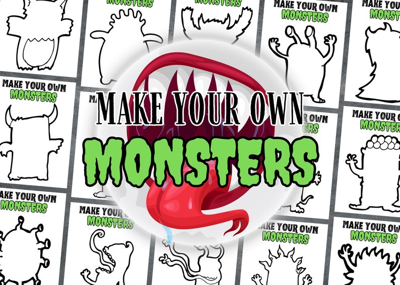 Make Your Own Monsters, Halloween Activities, Printable Coloring Pages ...
