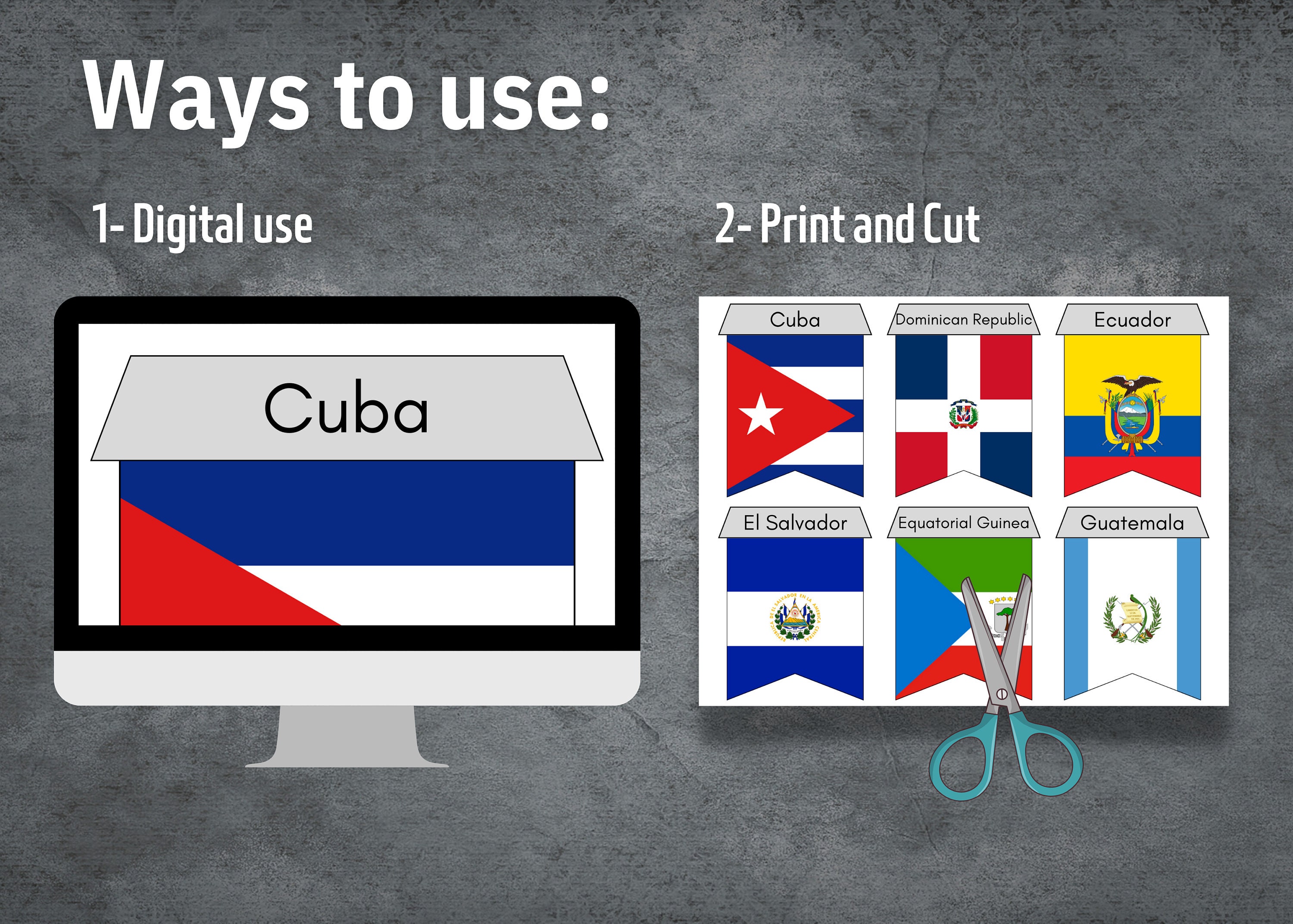Hispanic Heritage Month, Printable Hispanic Country Flags, Celebrate ...