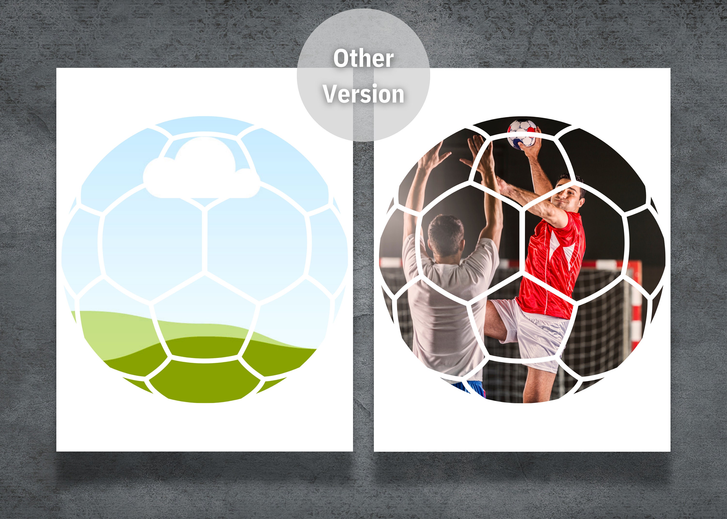 Handball Photo Collage, Editable Canva Template, Handball Canva Frame ...