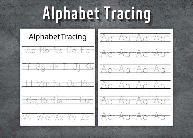 Alphabet Tracing, Handwriting Practice, Printable Alphabet, Tracing ...