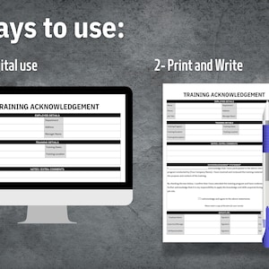 Training Acknowledgement Form, Printable Training Templates, HR ...