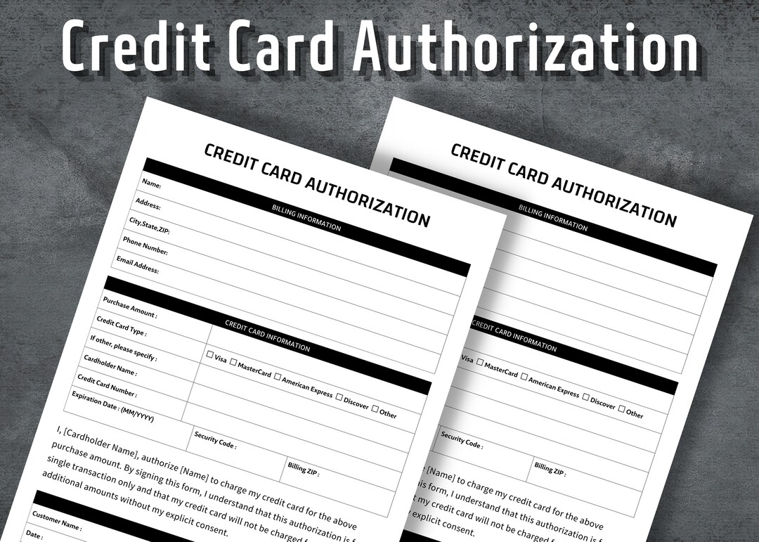 Credit Card Authorization, Credit Card Billing, Billing Authority ...