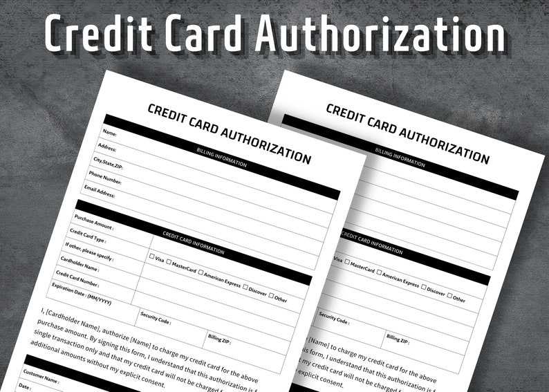 Credit Card Authorization, Credit Card Billing, Billing Authority ...