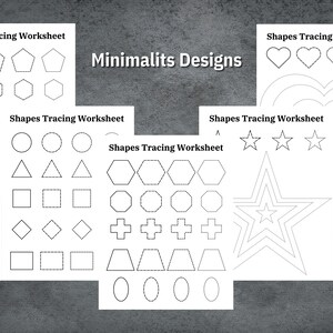 Shapes Tracing Worksheet, Basic Shape Pages, Geometric Shapes ...