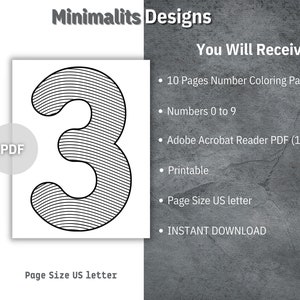 Number Coloring Pages, Printable Coloring Pages for All Ages, Coloring ...