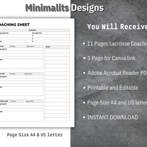 Lacrosse Coaching Sheet, Lacrosse Practice Plan, Lacrosse Game Day ...
