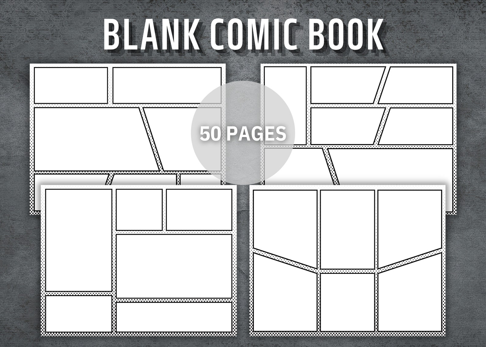 Blank Comic Template, Blank Comic Book, Printable Storyboard, Comic ...