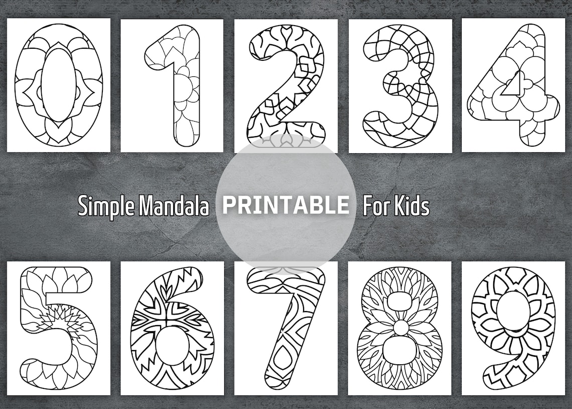 Mandala Number Coloring Pages, Printable Coloring Pages for Kids ...