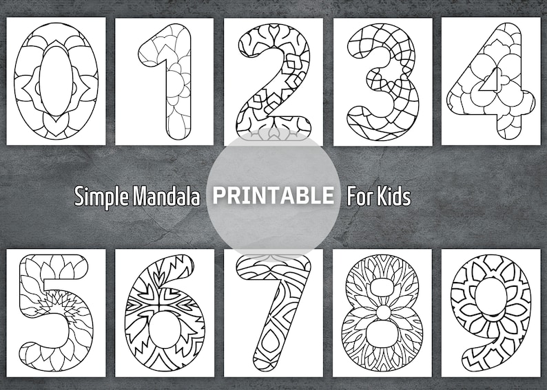 Mandala Number Coloring Pages, Printable Coloring Pages for Kids ...