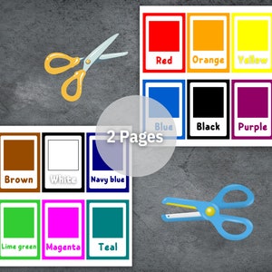 Color Flashcards, Kindergarten Flashcards, Montessori Flashcards ...