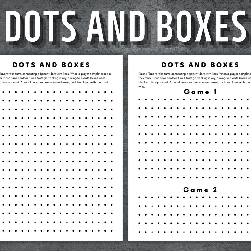 Dot Game Printable - Etsy