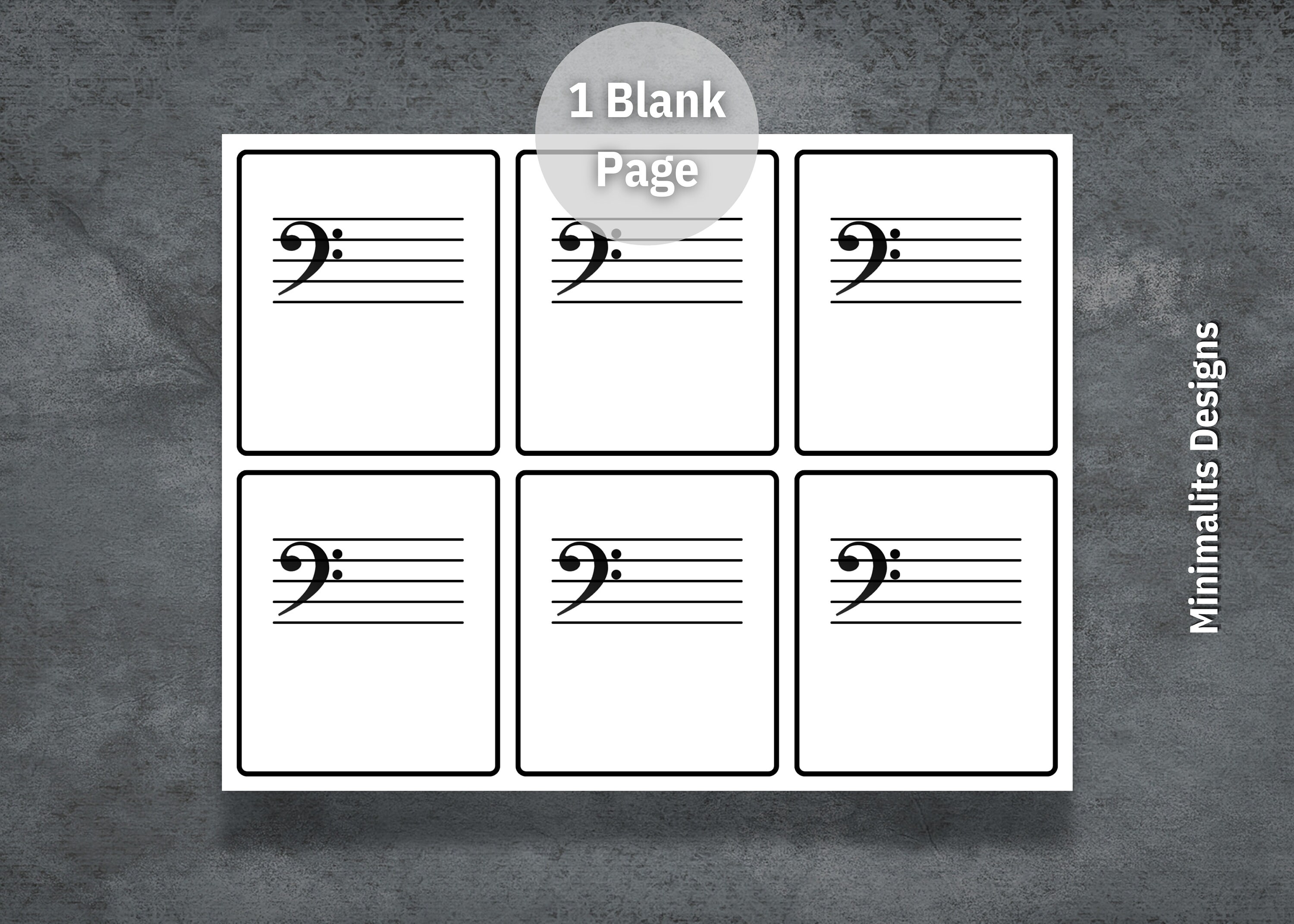 Bass Clef Flash Cards, Printable Music Note Flash Cards, Bass Clef ...