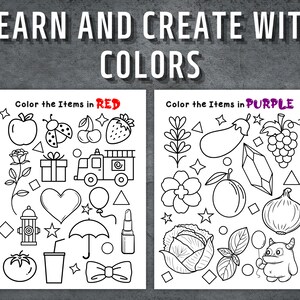 Learn and Create With Colors, Primary Colors Coloring Pages, Printable ...