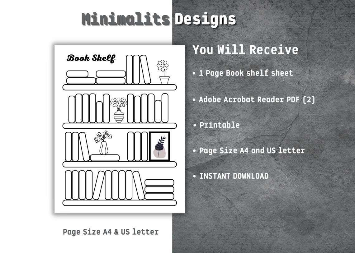 Bookshelf Reading Chart Reading Log Bookshelf Tracker Book - Etsy