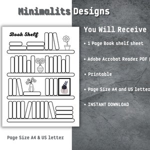 Bookshelf, Reading Chart, Reading Log, Bookshelf Tracker, Book Log ...