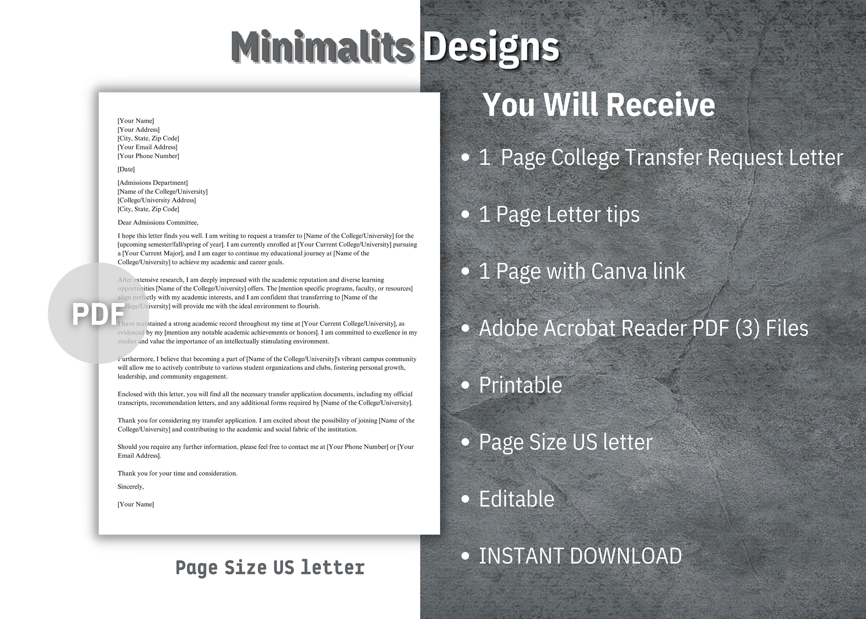 College Transfer Request Letter, Printable College Transfer Request ...