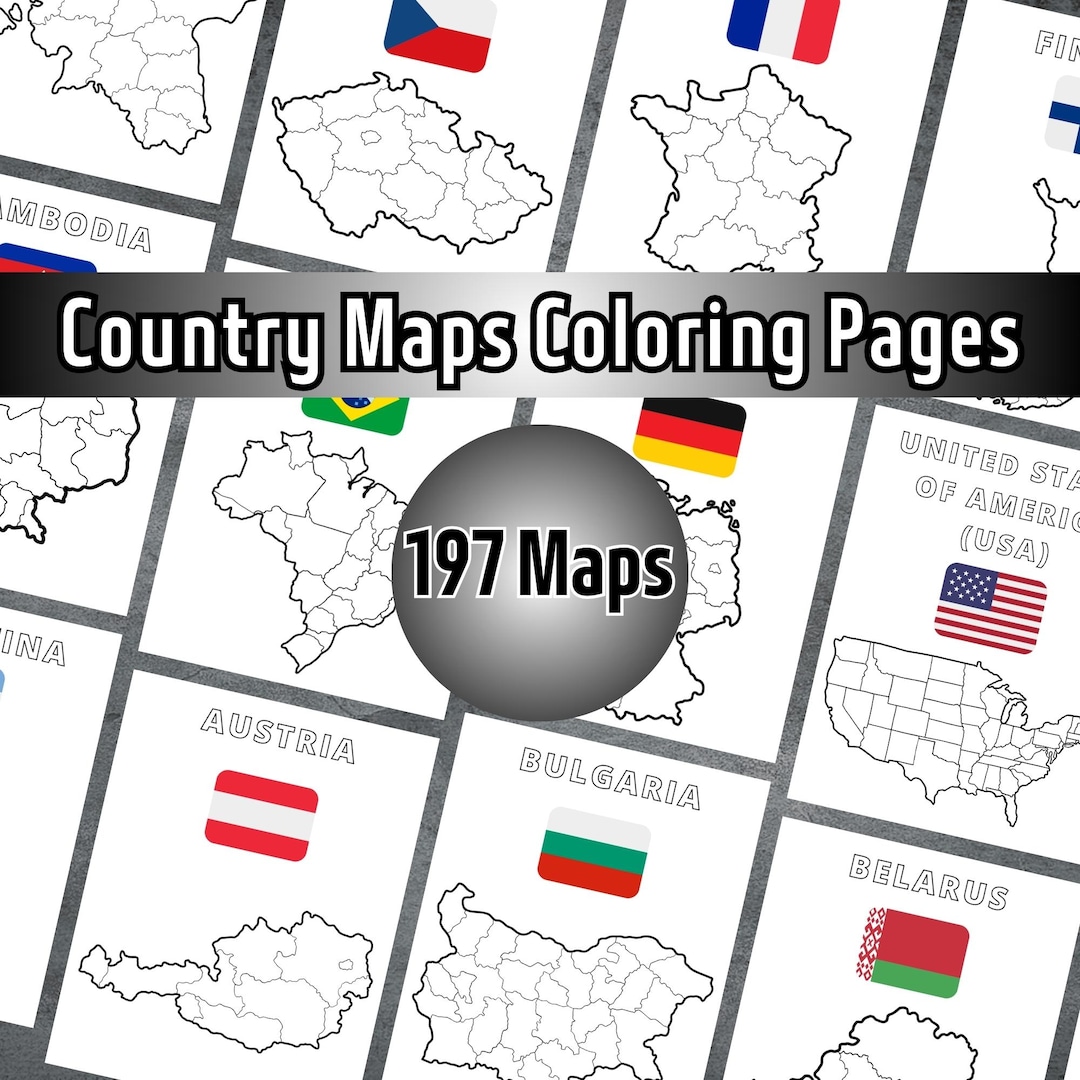 Country Maps Coloring Pages, Printable Maps Coloring Pages, Country ...