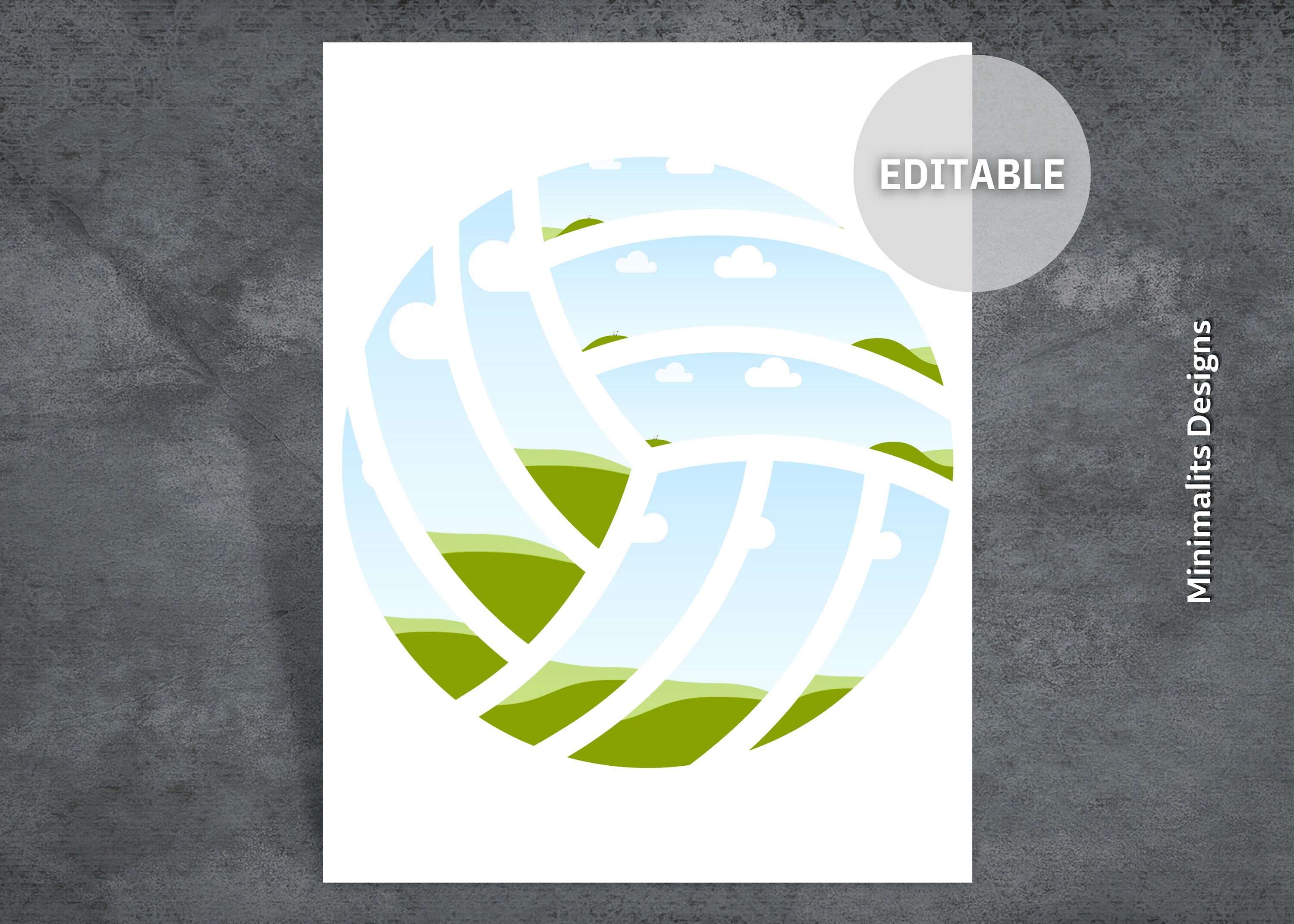 Volleyball Photo Collage, Editable Canva Template, Volleyball Canva ...