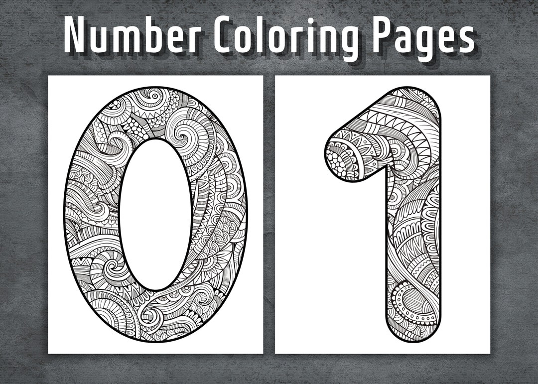 Number Coloring Pages, Printable Coloring Pages for All Ages, Coloring ...