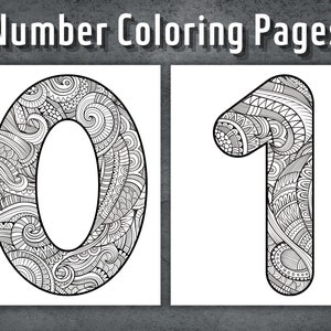 Number Coloring Pages, Printable Coloring Pages for All Ages, Coloring ...