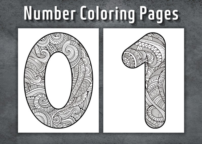 Number Coloring Pages, Printable Coloring Pages for All Ages, Coloring ...