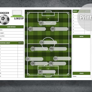 Soccer Lineup, Soccer Lineup Maker, Football Game Day Strategy ...