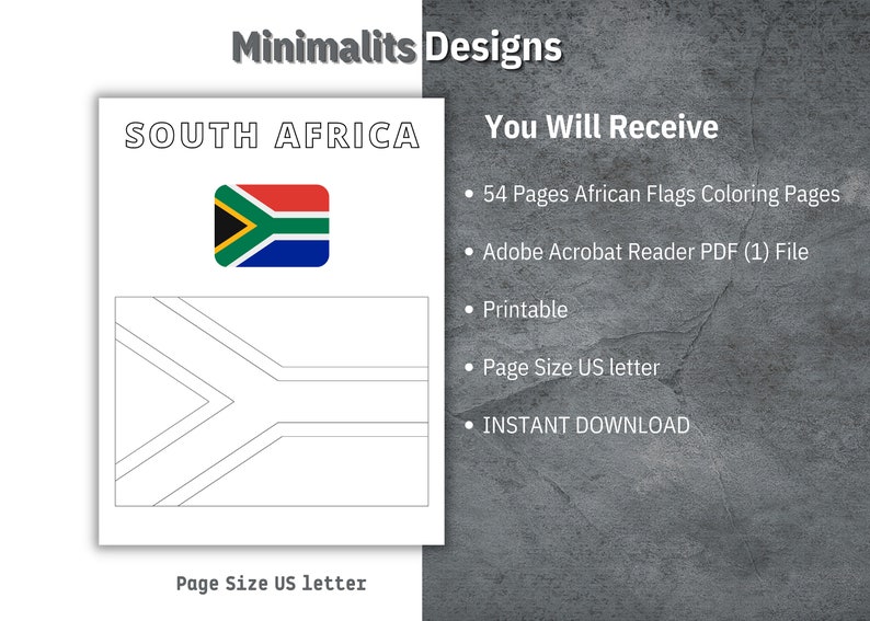 African Flags Coloring Pages Printable Flags Coloring Pages - Etsy