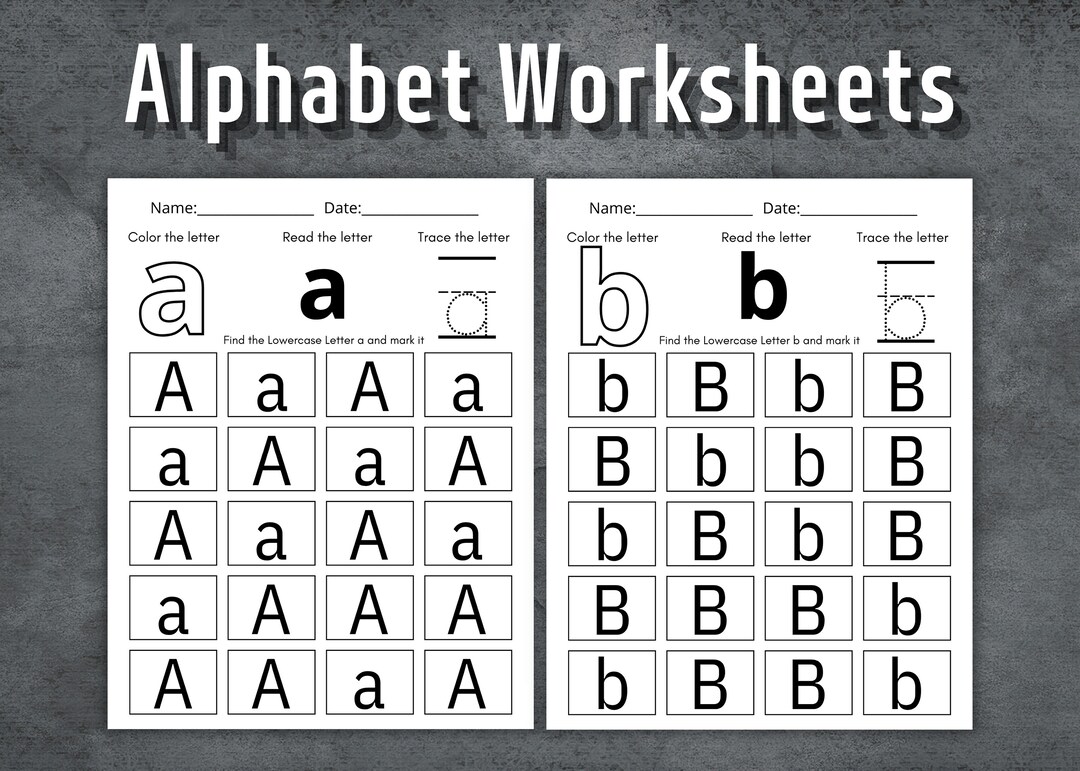 Alphabet Worksheets, Find the Lowercase Letters, Printable Alphabet ...