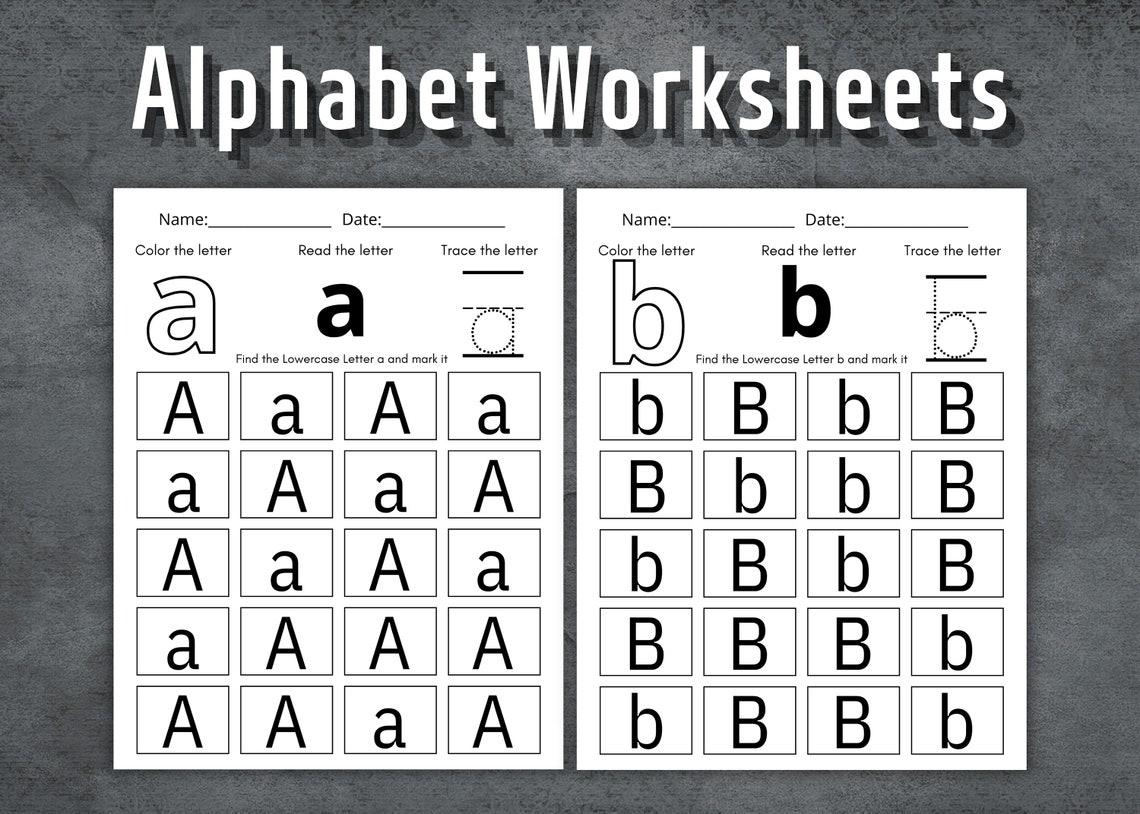Alphabet Worksheets, Find the Lowercase Letters, Printable Alphabet ...