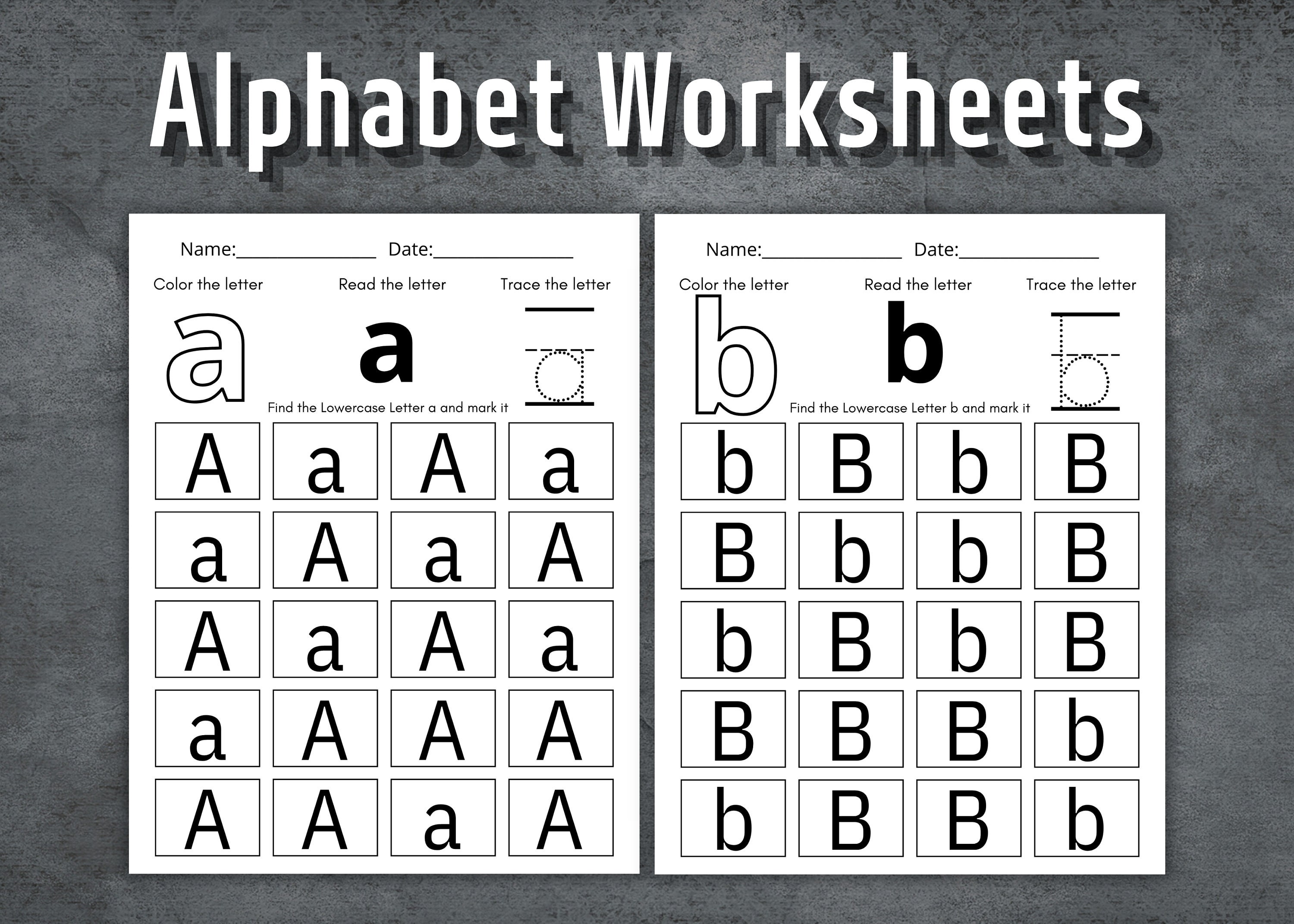 Alphabet Worksheets, Find the Lowercase Letters, Printable Alphabet ...