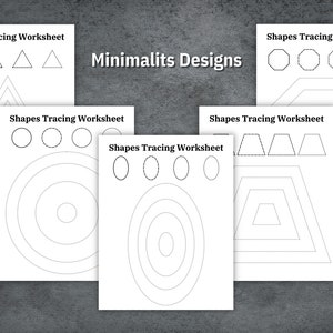 Shapes Tracing Worksheet, Basic Shape Pages, Geometric Shapes ...