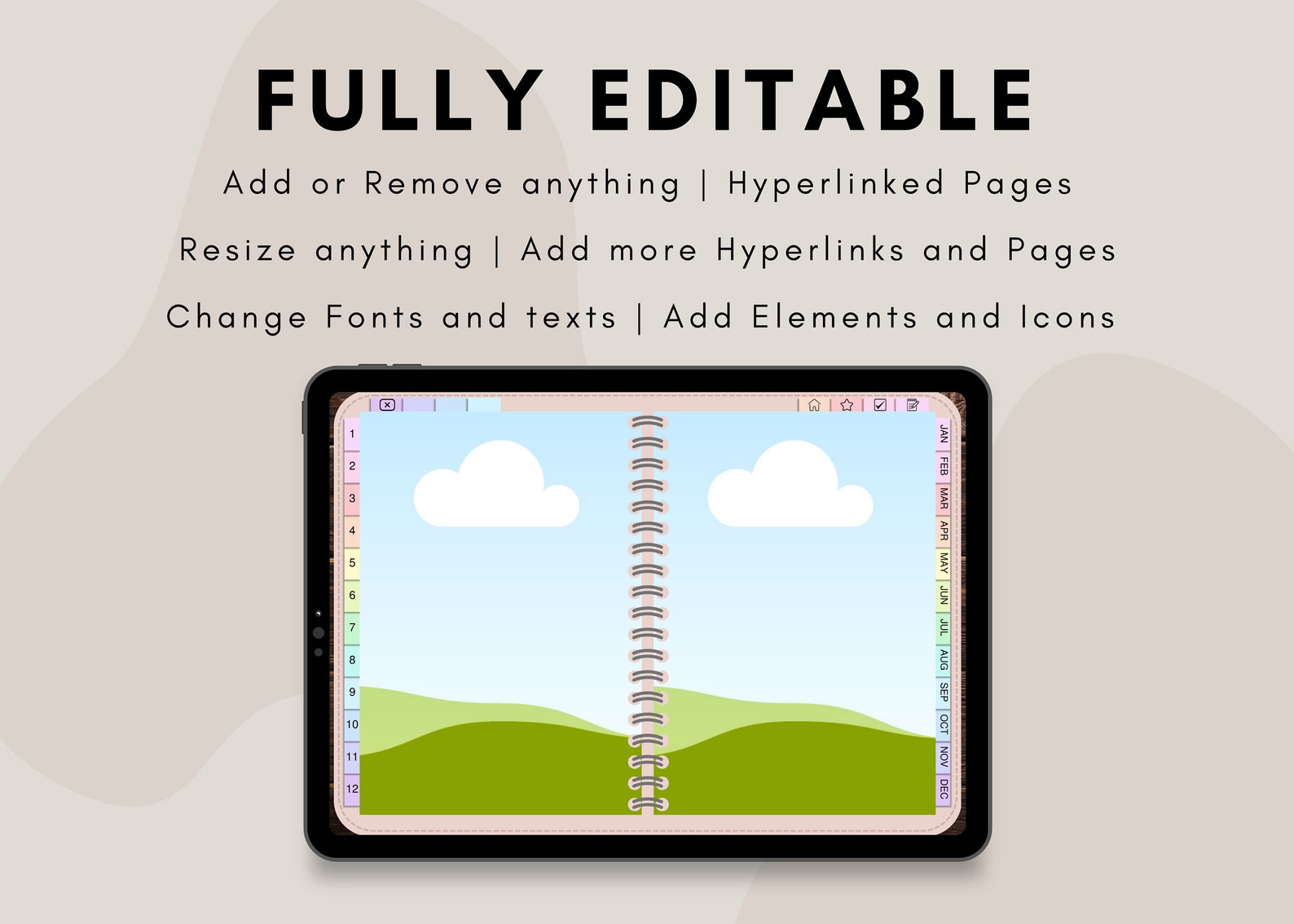 Digital Planner Template, Canva Planner Template, Editable Digital ...