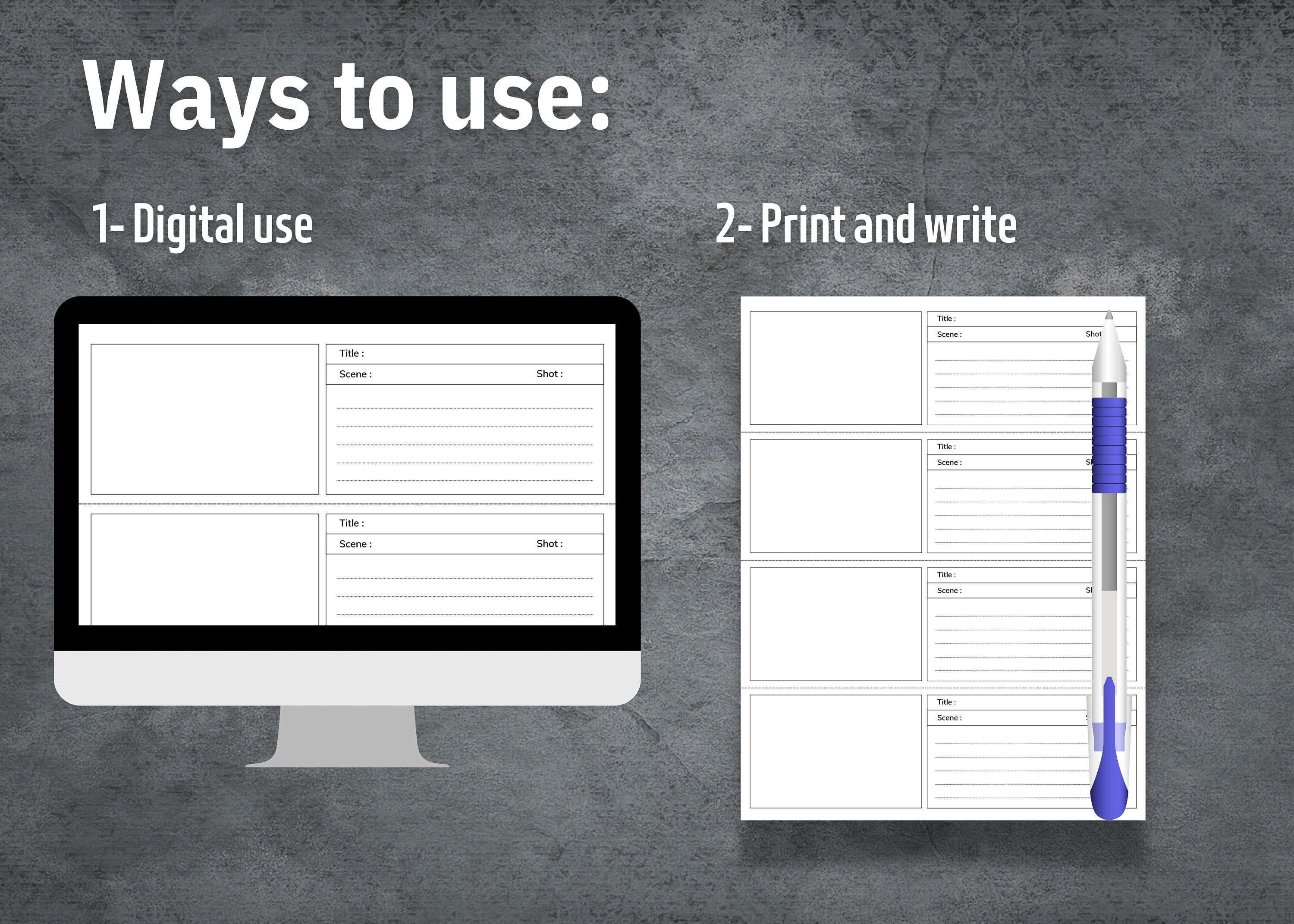 Storyboard Template, Film Planner, Video Planner, Animators & Motion ...