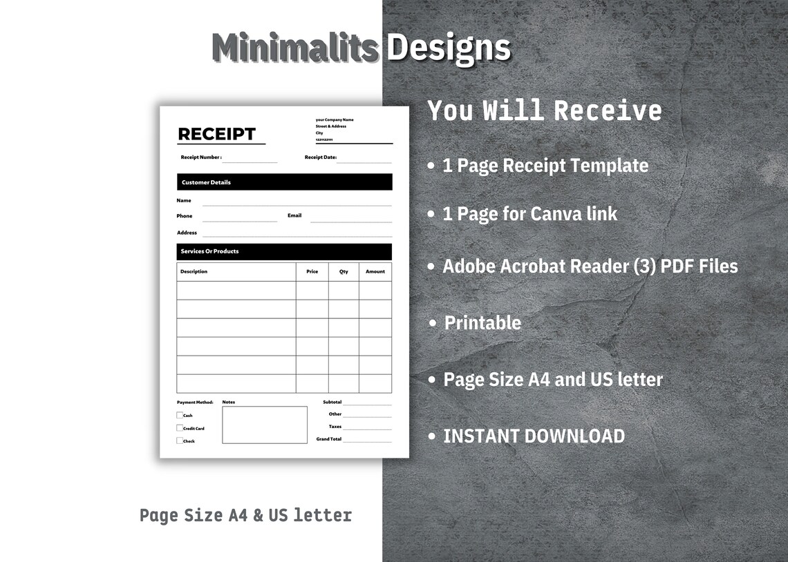 Receipt Template, Order Form, Business Receipt, Payment Receipt ...