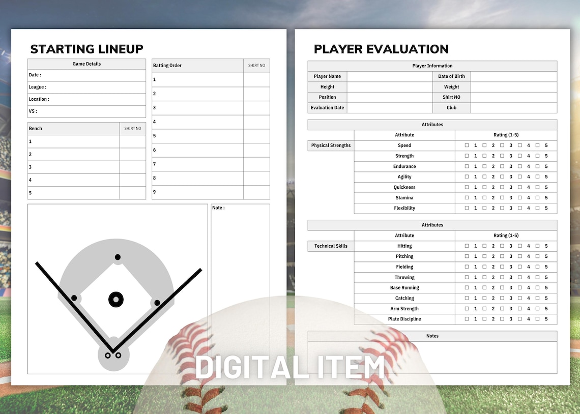 Baseball Coaching Template, Baseball Practice Plan, Baseball Game Day ...
