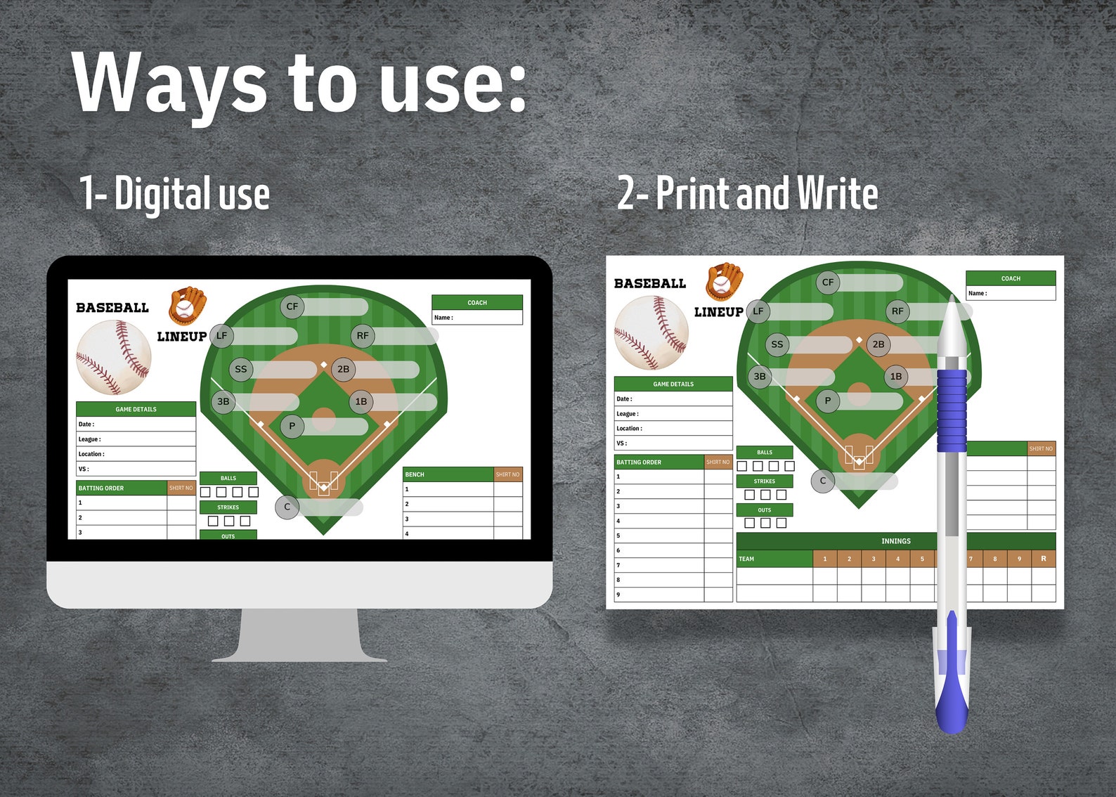 Baseball Lineup, Baseball Lineup Maker, Baseball Game Day Strategy ...