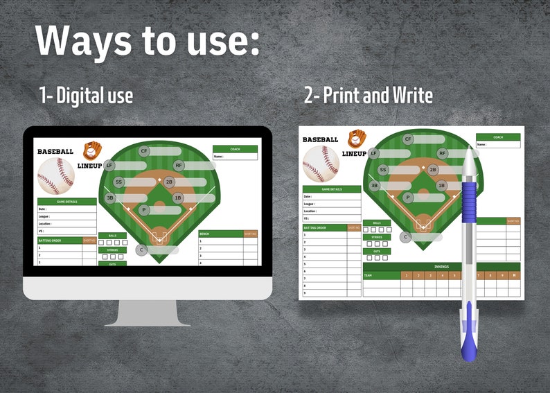 Baseball Lineup, Baseball Lineup Maker, Baseball Game Day Strategy ...