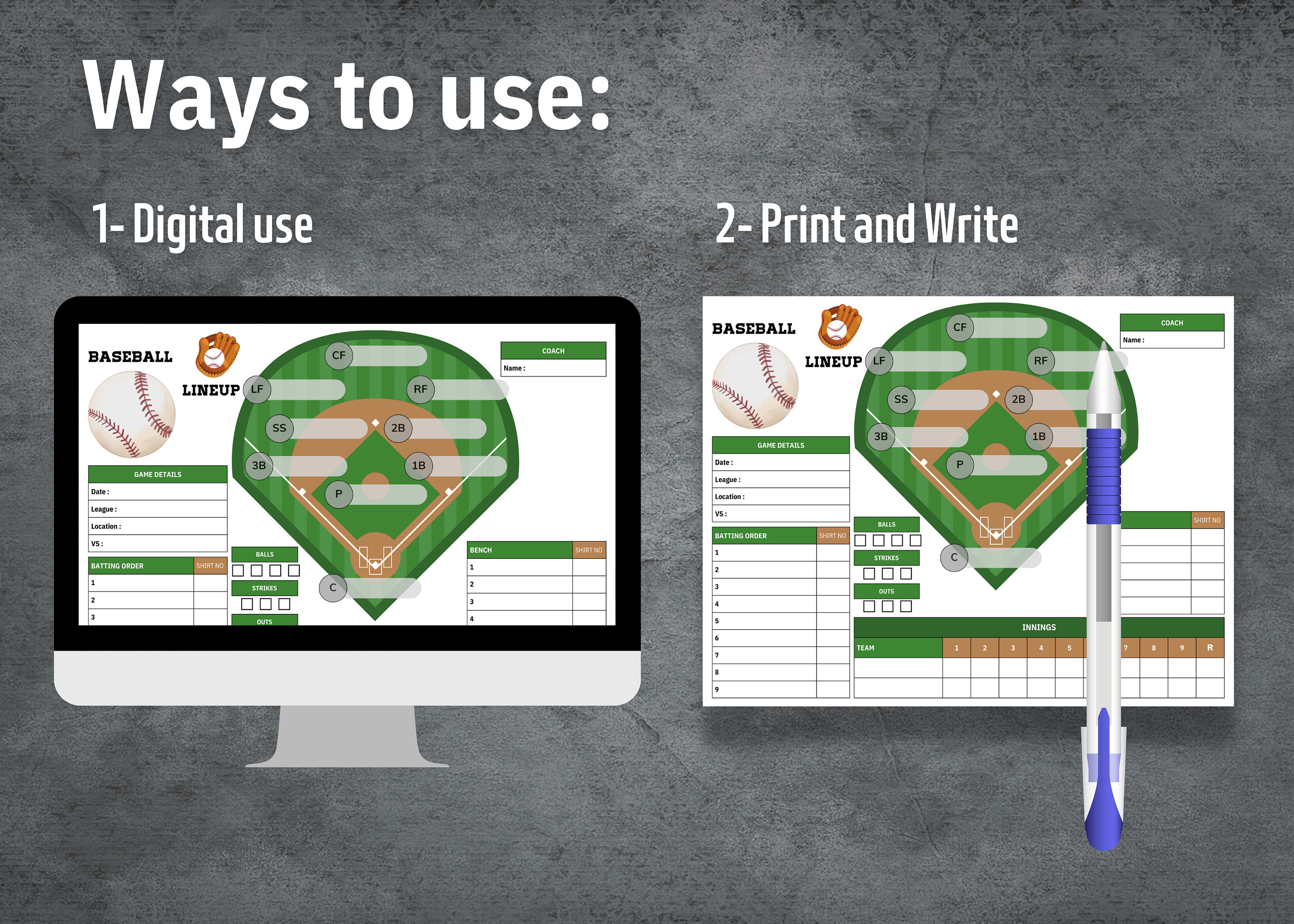 Baseball Lineup, Baseball Lineup Maker, Baseball Game Day Strategy ...