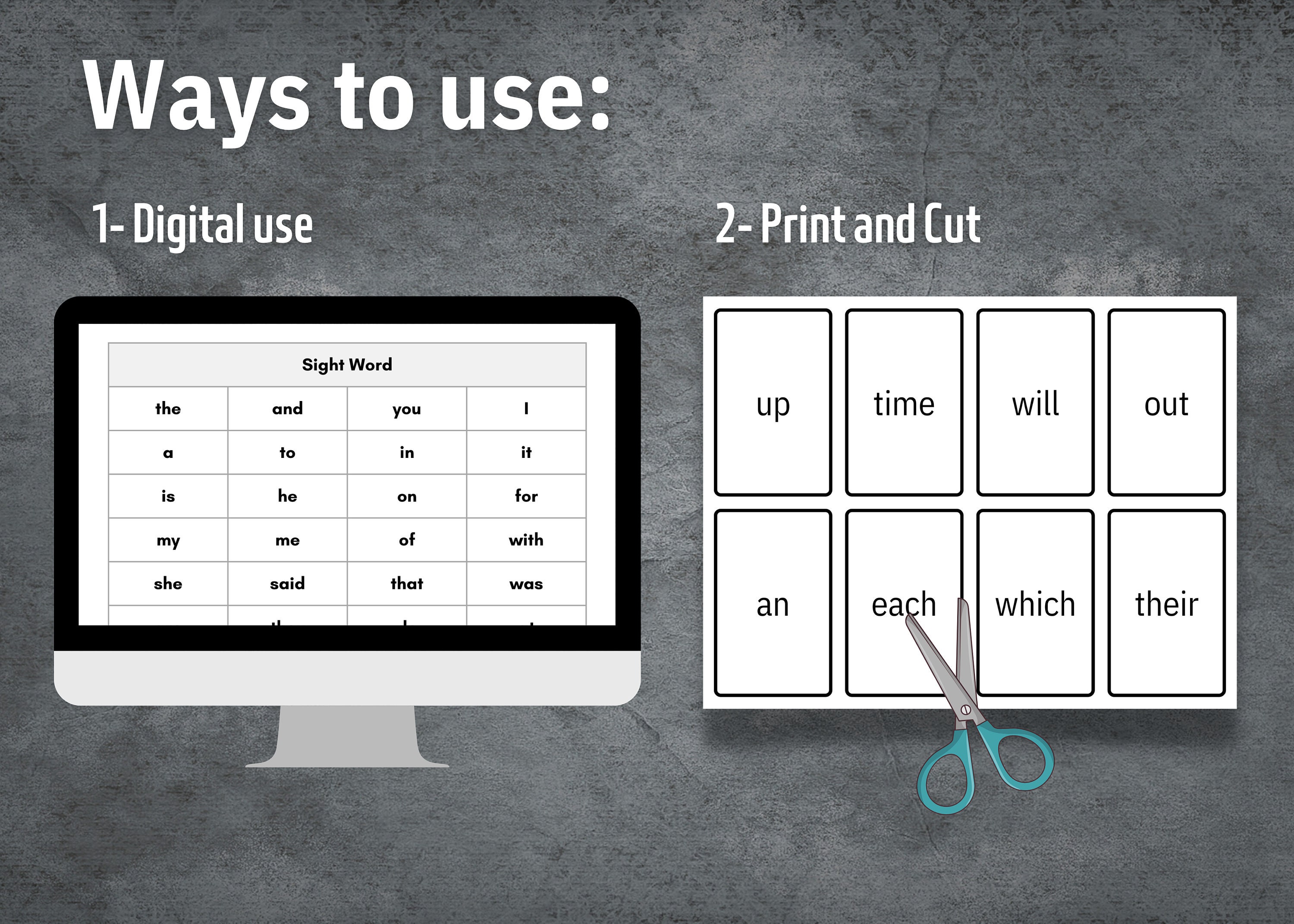 Sight Word Flash Cards, Preschool Flashcards, Printable Montessori ...