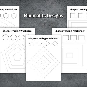 Shapes Tracing Worksheet, Basic Shape Pages, Geometric Shapes ...