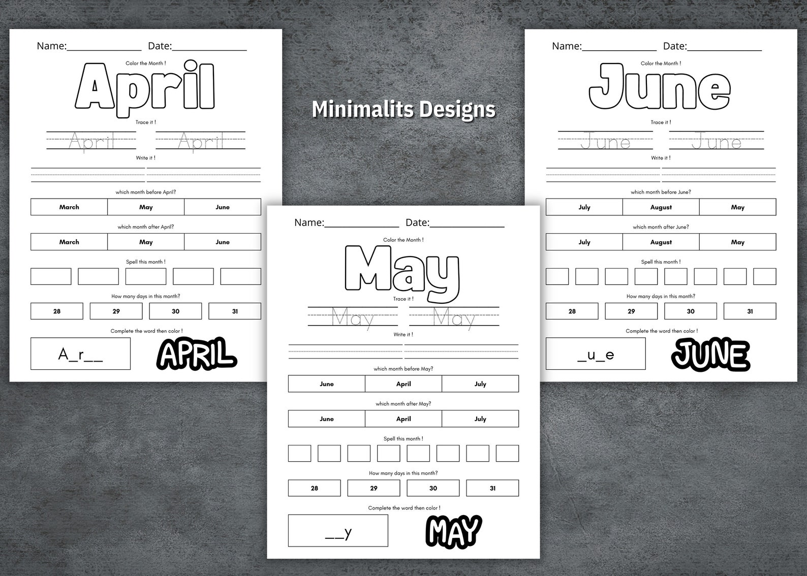 Months of the Year Worksheet, Months Coloring Pages, Printable Months ...